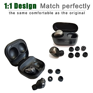 Replacement Ear Tips for Jabra Elite 85t/Galaxy Buds Pro Ear Tips for Elite 85t/Galaxy Buds Pro Earbuds 6 Pairs LMS Black
