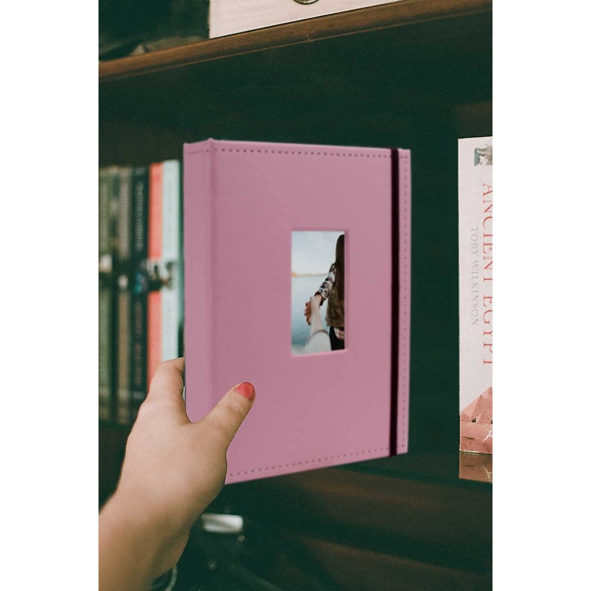 Instax Mini Photo Album 200 Pictures for Fujifilm Instax Mini 11 90 70 50S 26 25 9 8+ 7S Instant Camera & Kpop Photo Card, Polaroid Photo Album for Polaroid Snap Z2300 PIC-300P Film(Pink)