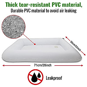 Inflatable Serving salad bar buffet - With Drain New INNOVATIVE VALVE For EASY Inflation/Deflation By Food & Drink Holder For Pool Picnics, Barbeques & Parties – 28" x 22" x 4" -2 Pack