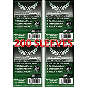 Mayday Games 7077 Clear Premium Card Sleeves 63.5x88 mm (4x50 Pack, 200 sleeves)