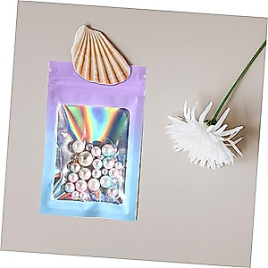 Healifty 100pcs Clear Candy Bags Clear Zippered Storage Bags Transparency Film Self Sealing Bag Food Storage Bags Resealable Bags Dispensary Packaging Bag Packing Bags Pack Bags