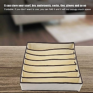 plplaaoo Storage Box,Sock Drawer Organizer,Foldable Drawer Organizer,Portable Foldable Durable Divider Storage Box Case Container for Bra Underwear Sock(#3)