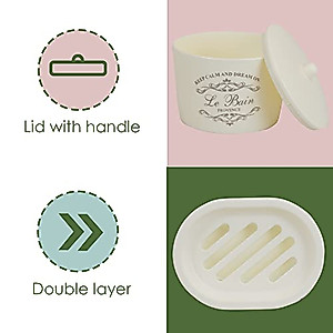 7-Piece Paris Bathroom Set (Beige), By Home Basics | Made From Plastic | Includes Tumbler, Toothbrush Holder, Soap Dish, Lotion Dispenser, Cotton Ball Holder, Toilet Brush Holder, and Wastebasket