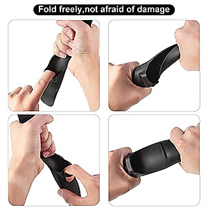 2 Pack Silicone Razor Travel Case for Most Manual Razor Safety Razor Cover Compatible with Gillette Razor Parker Razor Merkur Razor (Blue+Black)