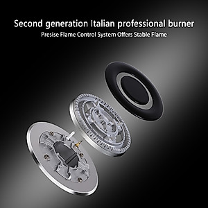 Gas Cooktop, 30 inch Bulit-in Gas Stove Top with 5 Burner,Five Burner Propane Cooktop with Thermocouple Protection, Stainless Steel