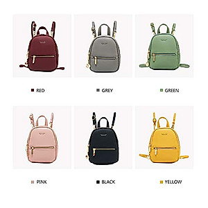 Q QICHUANG Women's Cute Mini Backpack PU Leather Crossbody Bag Fashion Small Purse with One Shoulder Strap Gift for Women(black)