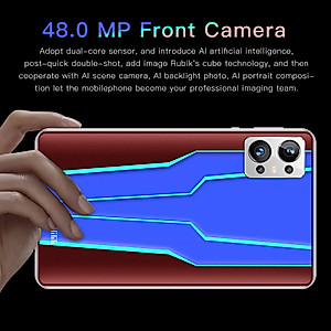 Tablet Computer, N88 Tablet 7.1 Inch Eight Core Smart Tablet Call WiFi 2+16GB Dual Camera Tablet, Supports SIM Communication Function, Holiday Gift (blue)