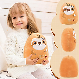 COSKINGLAND Get Well Soon Plush - 8 Inches Sloth Stuffed Animal Pillow Soft Cute Get Well Soon Sloth Stuffed Animal Plushies Toy Gifts Adorable Get Well Soon Gifts for Kids Boys Girls