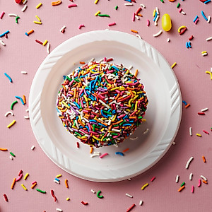 Munfix 200 White Plastic Plates Set - 6 Inch Plastic Dessert Plates, Disposable Plates Bulk Pack, Party Plates for BBQ, Picnic, Parties, Travel and Events, Microwavable Recyclable