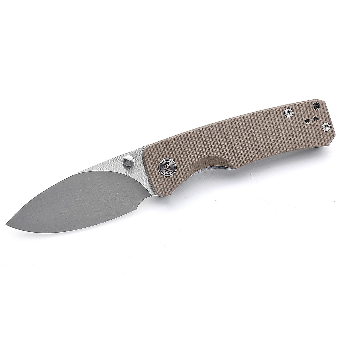 Miguron Knives M Pelora Folding Knife 3.25" 14C28N Satin Blade Tan G10 Handle Pocket Knife MGR-804TN