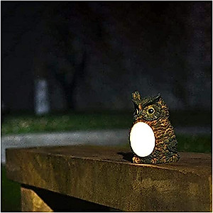 ZYPNB Solar Garden Light Owl Lawn Lamp Waterproof Solar Lights, Outdoor Lighting Night Light Decorative Home Garden, LED Solar Garden Light