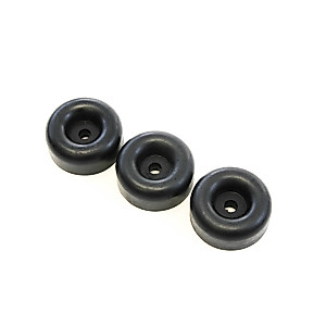 Red Hound Auto 3 Rubber Bumpers for Trailer Compatible with Ramp Door Truck 2.5 Inches Round Replacement Cargo Stop