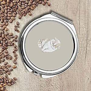 Made by Metal Cosmetic Mirror Naturally with Watercolor Animals