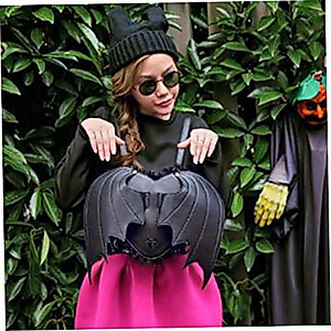 Domccy Women Mini Backpack,Women Mini Backpack,Novelty Black Bat Backpack Fashion Shoulder Bags Purse for Women Girls Black| Backpack