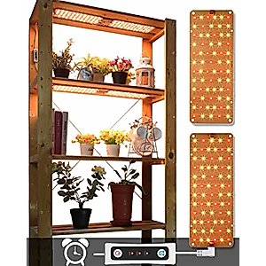 APLANT Grow Light, 20W Ultra-Thin LED Grow Lights for Indoor Plants Full Spectrum, 6/10/12H Timer Plant Light, 132 LEDs Under Cabinet Plant Growing Lamp Strip for Seedlings, Veg, Flowers (2pcs)