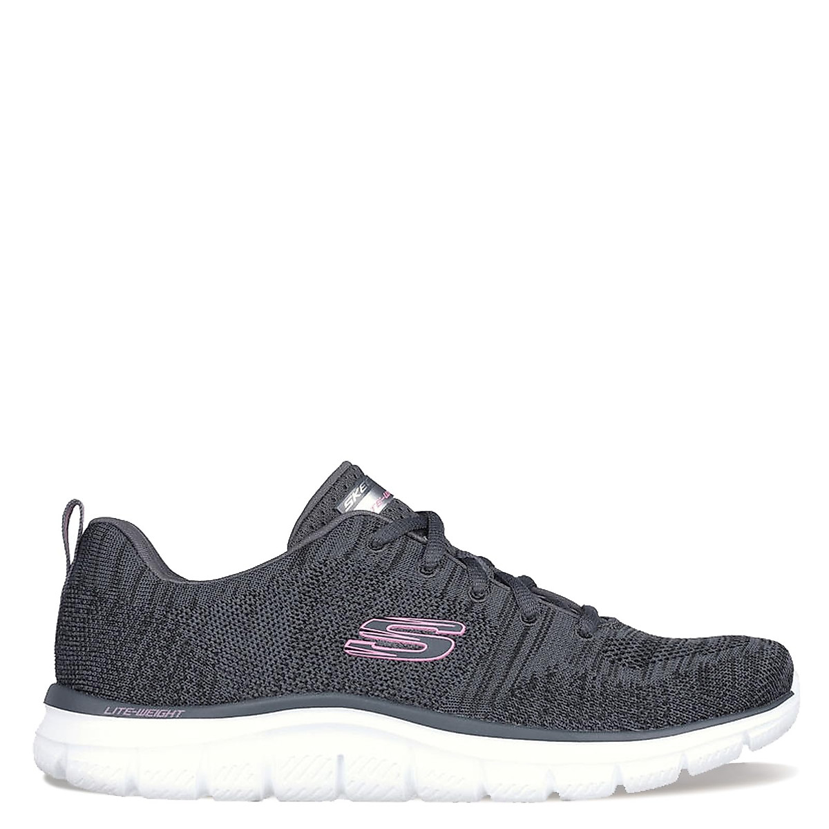 Skechers Track - Daytime Dreamer Charcoal Pink 9 B (M)