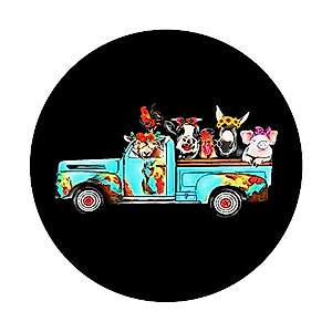 Farm Pickup Truck with Farm Animals Farmer's Wife Cow Girl PopSockets Swappable PopGrip