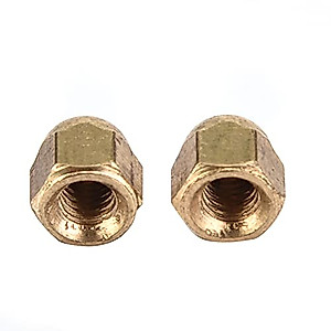 Brass Acorn Nut Kit Dome Brass Acorn Nuts, Silicone Caulking Tool Head Cap Hex Nuts Set Vehicle Fasteners (M4(20PCS))