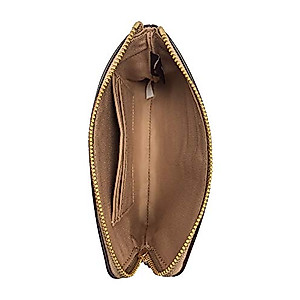 Coach Crossgrain Leather Corner Zip Wristlet (Taupe)