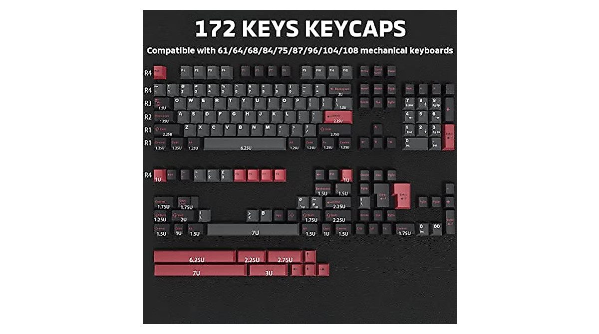 Hyekit 172 Keys Custom Keycap Set - Cherry Profile