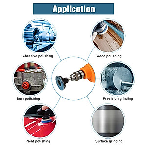 Hotop 48 PCS 2 Inch Flap Disc Angle Grinder Sanding Disc and Disc Pad Holder 40 60 80 120 Grit, Sander Disc Holder with 1/4 Inch Shank Abrasive Grinding Wheel Flat Rollock Disc Accessories