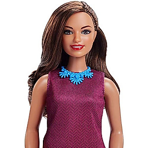 Barbie News Anchor Doll, Brunette Curvy Doll with Microphone, for 3 to 7 Year Olds