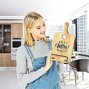 Gifts for Mom - Mother's Day Gift for Mom from Daughter or Son - Wood Cookbook Stand Adjustable Personalized Christmas Gift for Mother, Women