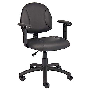 Boss Office Products Posture Task Chair with Adjustable Arms in Black