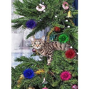 Axe Sickle 20 Pcs 2 Inch Sparkle Ball Cat Toy Interactive Balls Multicolor for Kittens Exercise and Multiple Cats Play and Chase