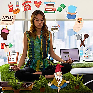 Mood Lab Garden Gnome - Zen Gnome Statue - 9.25 Inch Tall Lawn Gnome Figurine - for Outdoor or House Decor