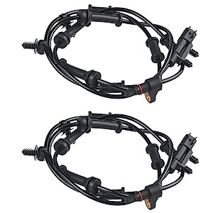 WMPHE 2 Pcs ABS Wheel Speed Sensor Compatible with Jeep Wrangler 3.6L 3.8L 2007 2008 2009 2010 2011 2012 2013 2014 2015 2016 2017, Replacement for 68003281AC 68003281AA, Front Left & Right ABS Sensors