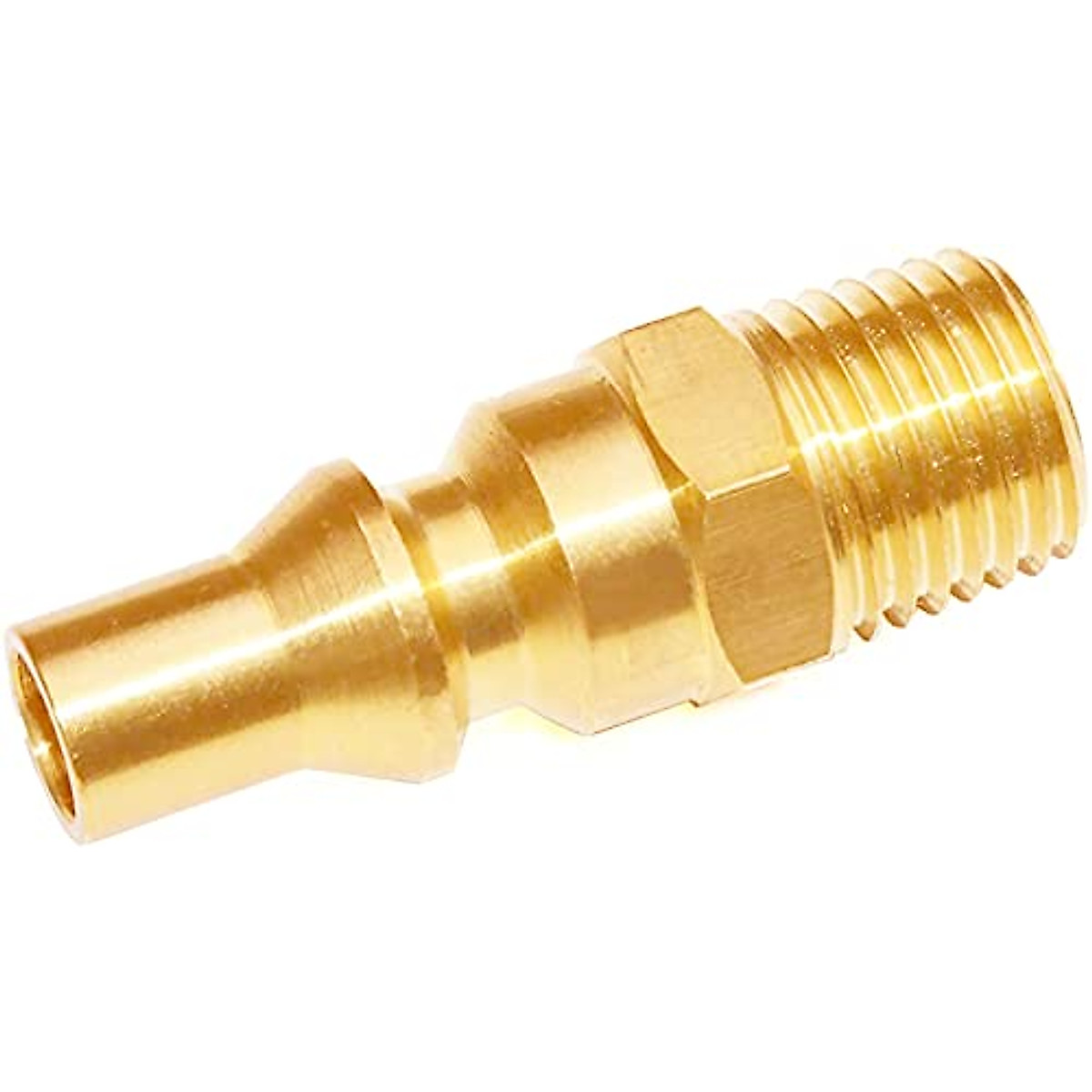 ANPTGHT 2PCS Propane Quick Connect Fitting Full Flow Male Plug with 1/4 Inch Male NPT Thread, Natural & Propane Gas Hose Plug for RV Portable BBQ