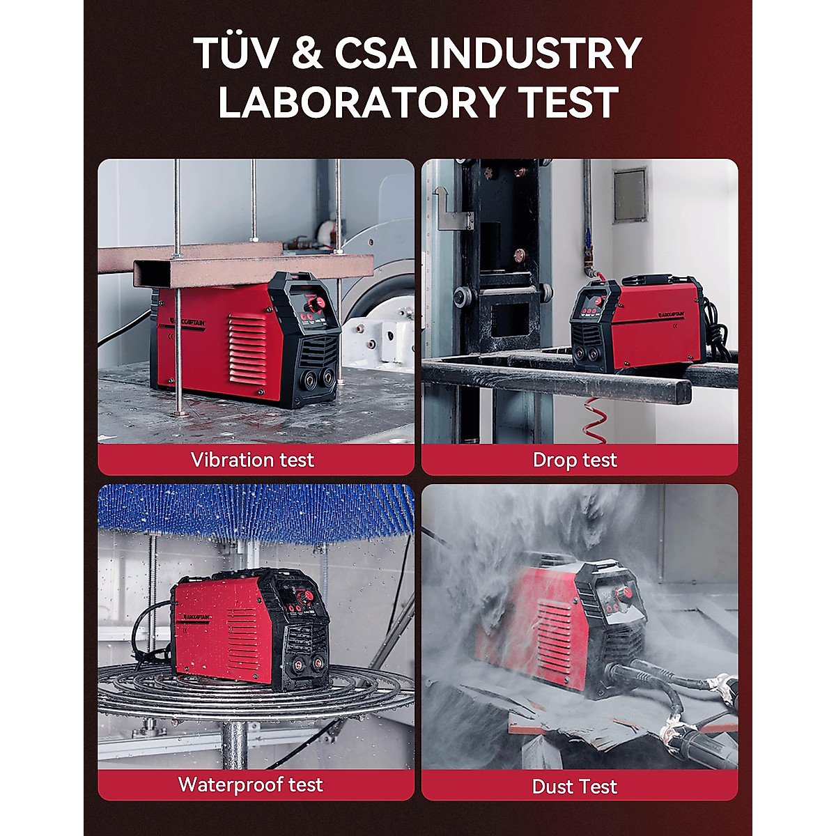 ARCCAPTAIN 110V/220V Stick Welder, [Large LED Display] 160Amp ARC Welding Machine with Synergic Control, IGBT Inverter Portable MMA Welder Machine with Lift Tig Hot Start, Arc force and Anti-Stick