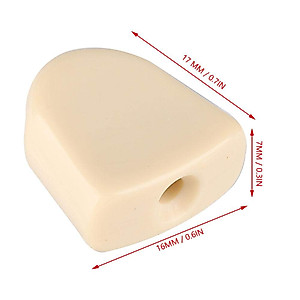 Guitar Tuning Peg Button, 6 Pcs/Set Acrylic Tuning Pegs Buttons Machine Heads Buttons for Guitar(Beige) Gevoline accessories