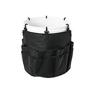 Household Essentials Bucket Caddy with Trim, Black