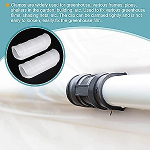 MECCANIXITY Farm Plastic Clamps Snap Clamps 1 1/4" White for Greenhouse Film Garden Buildings Frame Pipe 20 Pack