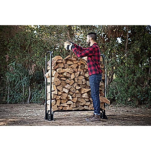 Champion Power Equipment 201163 48-Inch Firewood Heavy Duty Wood Log Rack, Weather Resistant Cover Included