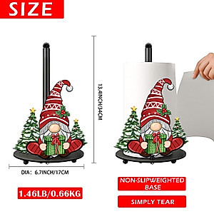 Thanksgiving Paper Towel Holder, Thanksgiving Decorations Indoor, Farmhouse Thanksgiving Kitchen Decor Accessories Metal Paper Towel Holder Stand, Turkey Decorations, Large Towel Stand for Countertops