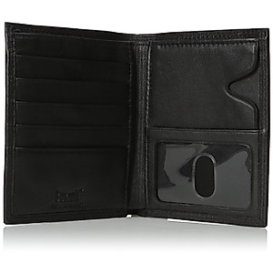 Buxton Men's Emblem wallets Credit Card Folio, Black, One Size