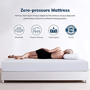 EGO Twin Mattress 6 Inch Green Tea Memory Foam Mattress Twin, CertiPUR-US Certified, Cooling Gel Bed Mattress, Fiberglass Free Bed in a Box, Twin mattresses for Kids, Bunk Bed, Trundle, Daybed