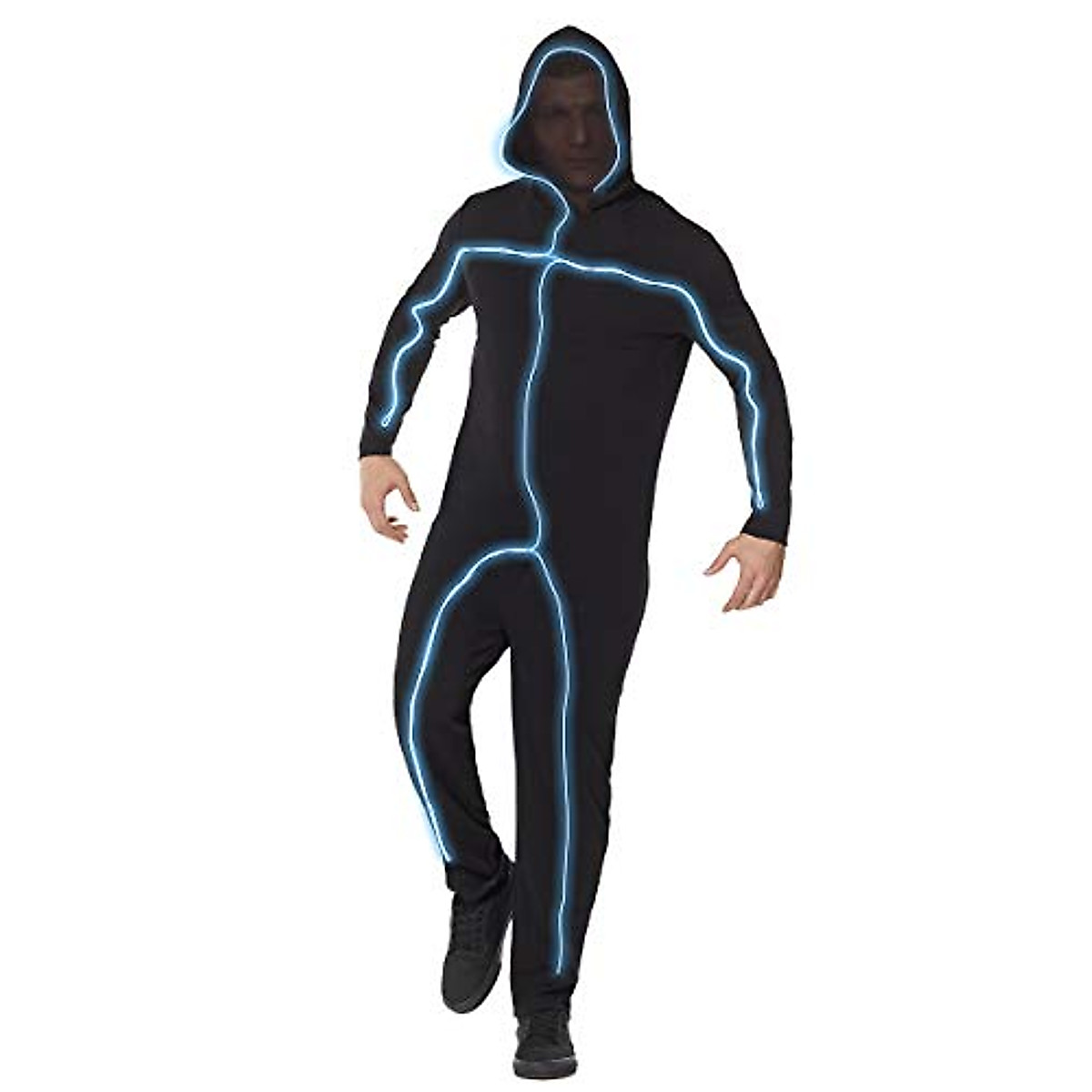 Spirit Halloween Adult Light-Up E.L. Wire Stick Figure Costume - S