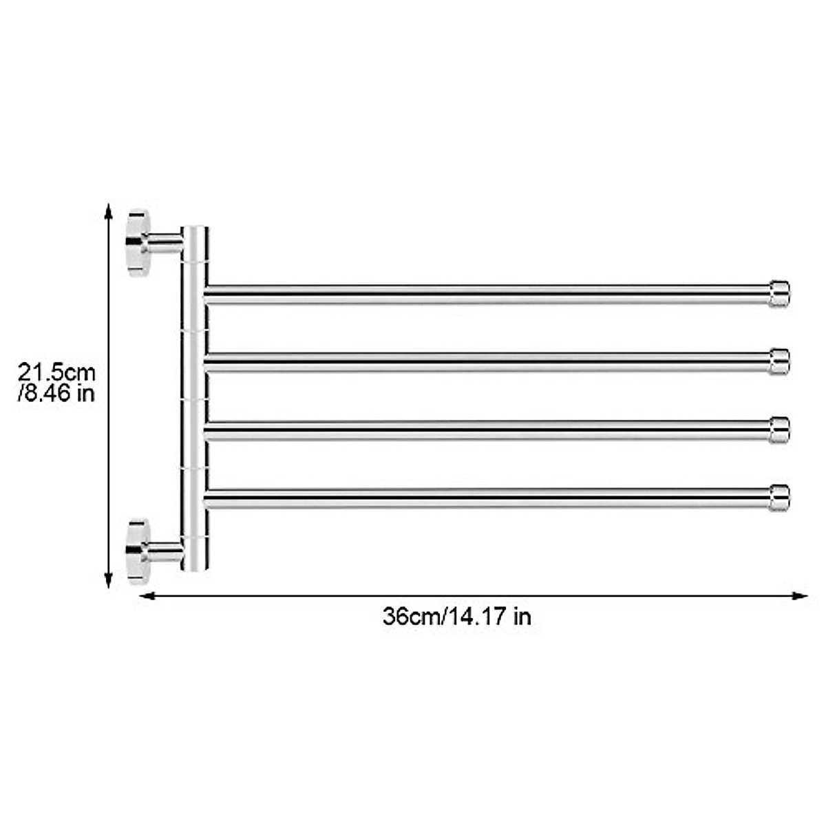 Rotating Towel Rack Stainless Steel Wall Mounted Hanger Holder Hook Organizer Home Kitchen Bathroom Accessories
