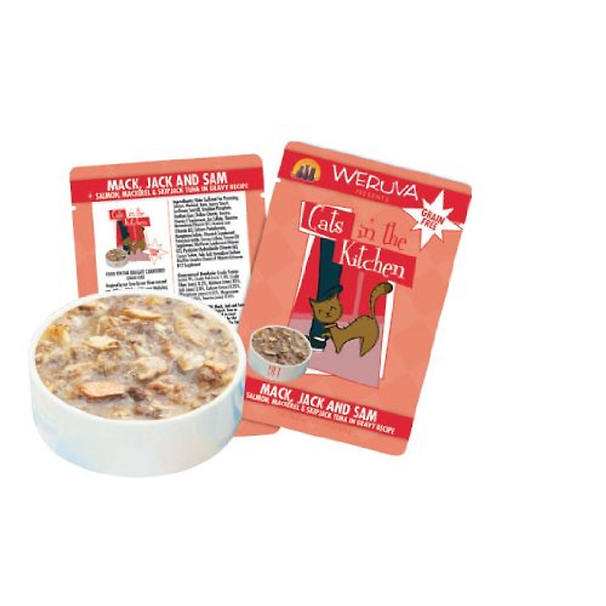 Weruva Cats in The Kitchen, Pantry Party Pouch Variety Pack in Gravy Cat Food, 3oz Pouch (Pack of 12)