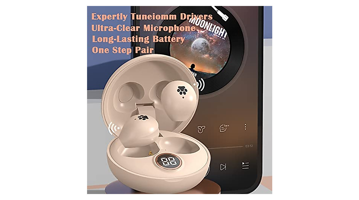 Xmenha Wireless Invisible Earbuds - Compact, Waterproof & Long Battery Life