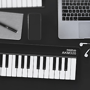 MIDIPLUS AKM320 USB MIDI Keyboard Controller, Black, 32-key