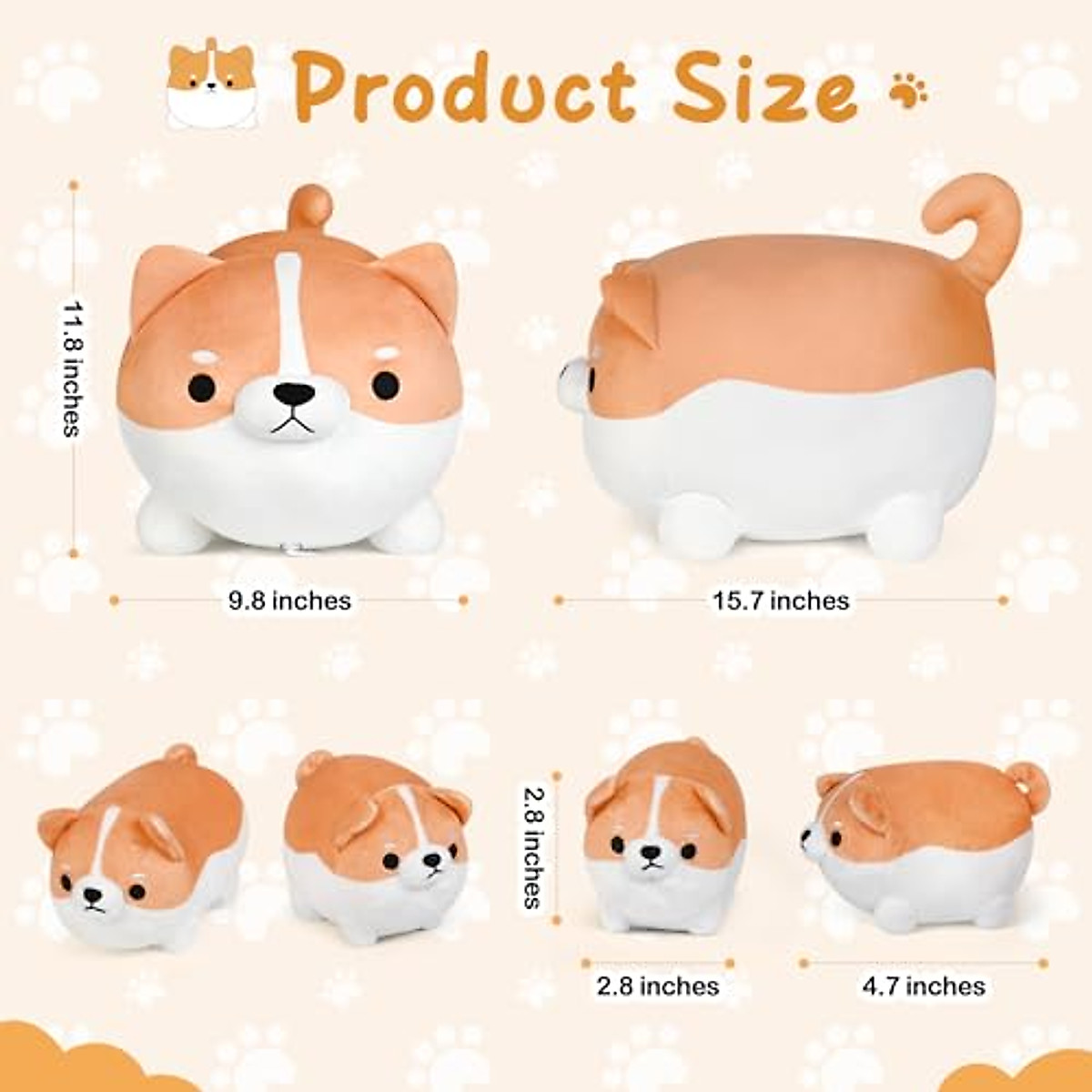 KMUYSL Unicorn Toys for Girls Ages 3 4 5 6 7 8+ Year - Unicorn Mommy Stuffed Animal with 4 Baby Unicorns in Her Tummy, Plush Toys Set for Girls, Kids (Corgi Puppies)