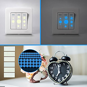 Glow Stickers in The Dark Stars Moon Elfin Unicorns Dots 1597 PCS Set Self-Adhesive Glow in The Dark Stickers for Room Ceiling Wall Decals Kids Party Decoration