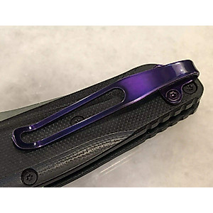 Purple Titanium Deep Carry Pocket Clip For Benchmade Osborne 940 943 Knife