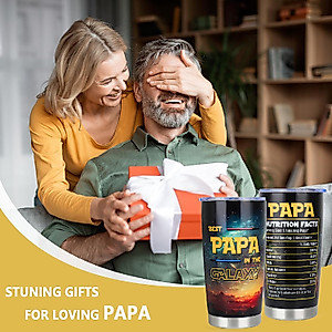 DECZHIYU Gifts for Papa from Grandkids - Papa Gifts for Birthday Fathers Day Valentines Day Christmas - Romantic Anniversary Wedding Gift for Him Men - Best Dad Gift from Daughter Son -20oz Tumbler