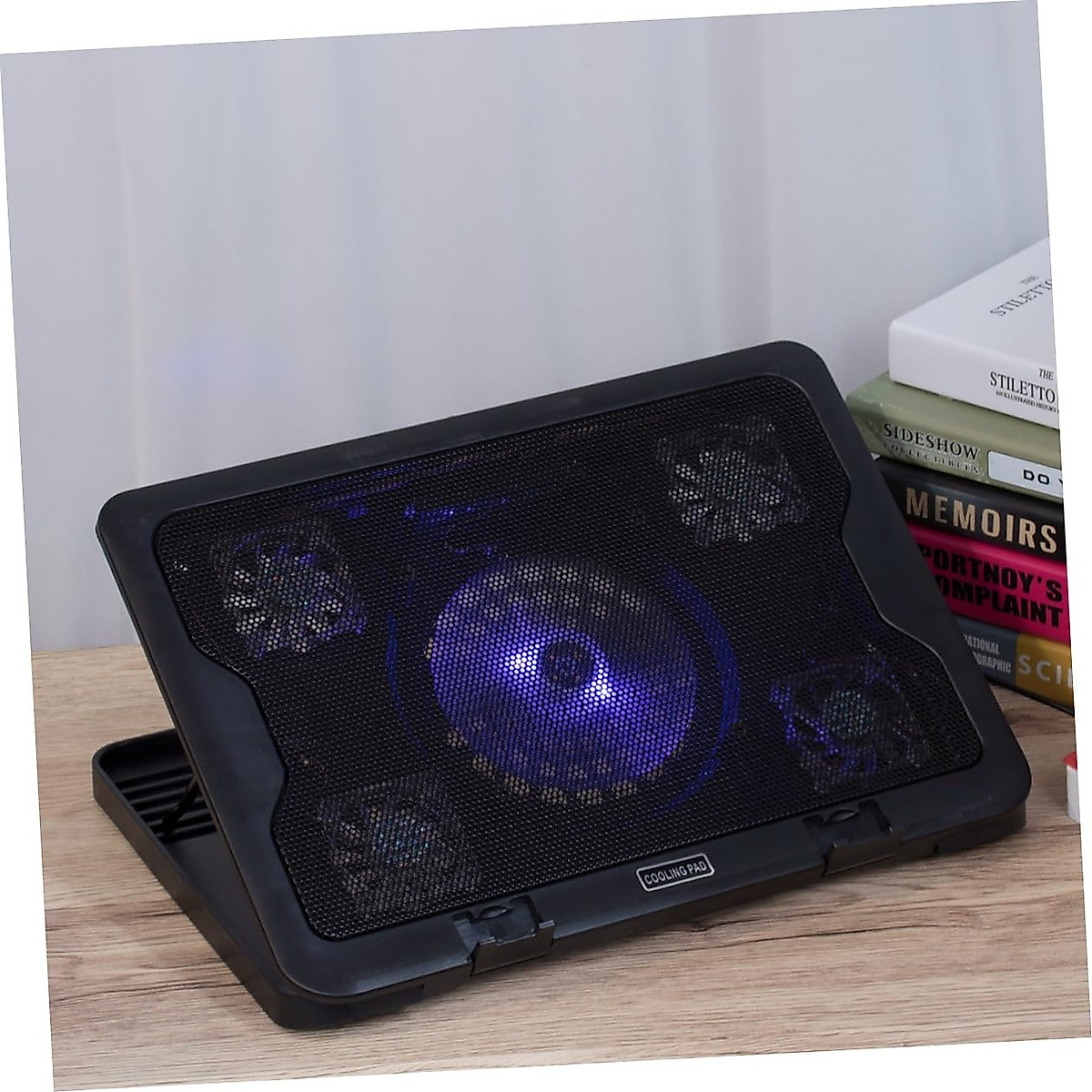 Mikikit Laptop Fan Cooler Portable Fan Notebook Cooler C5 Laptop Cooling Pad Portable Laptop Cooler